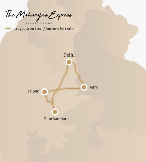 Maharajas' Express Train Route and Itinerary - Indian Luxury Trains